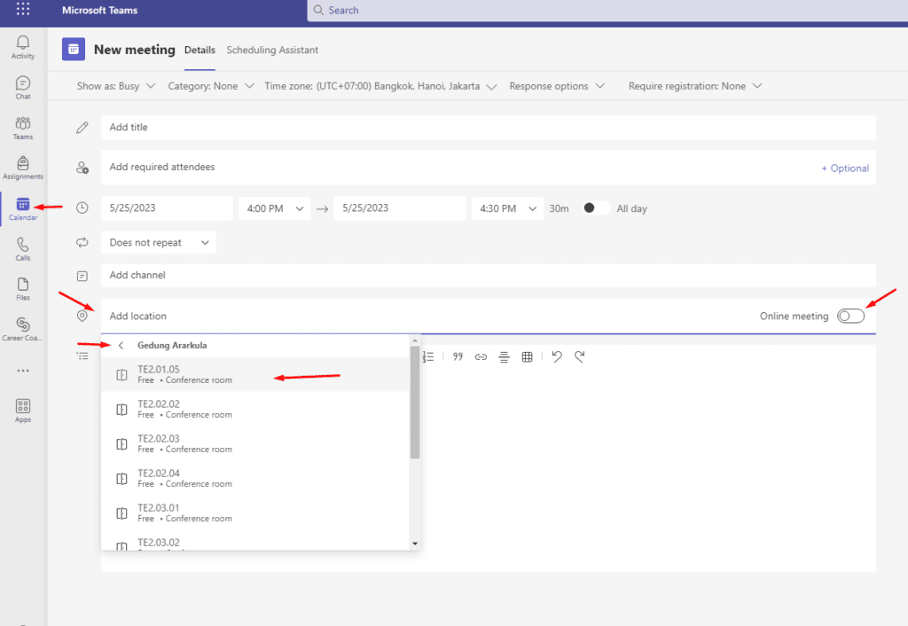 Cara Booking Ruangan Melalui Microsoft Teams | FAQ Telkom University